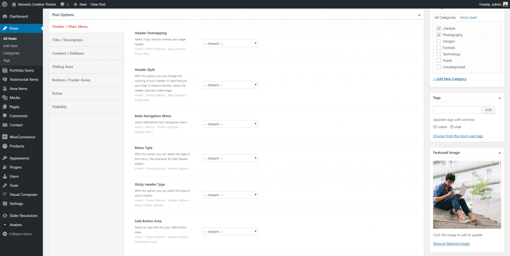 Posts Options in Movedo | Movedo Tutorial