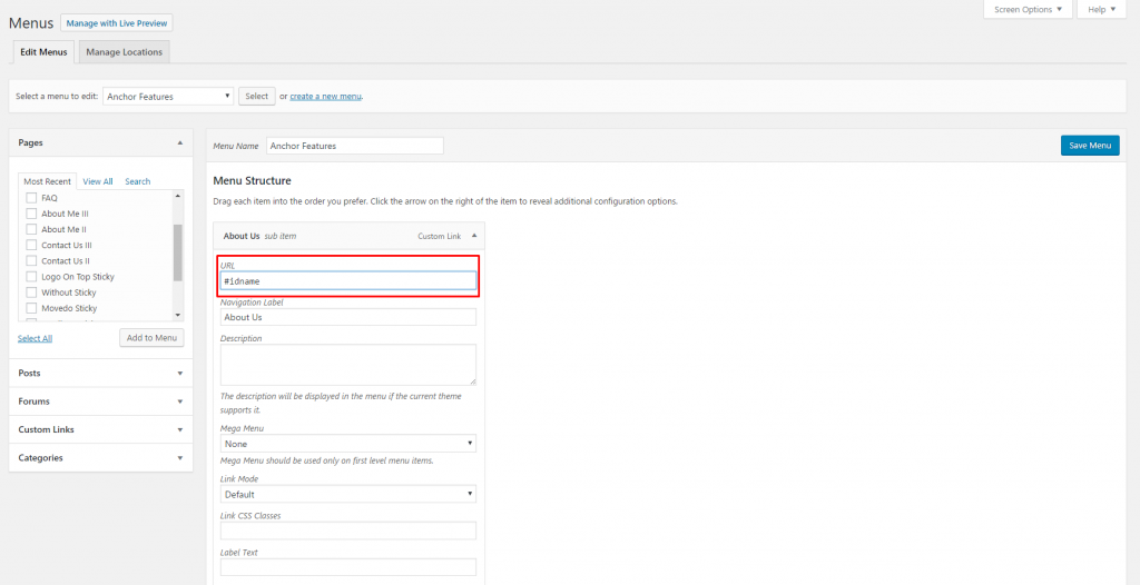 Set the Anchor Menu in Movedo | Movedo Tutorial